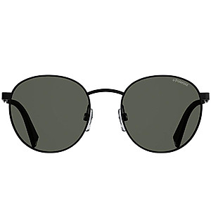 Polaroid Sunglasses PLD 2053/S Oval Sunglasses, Black/Polarized Gray, 51mm, 20mm