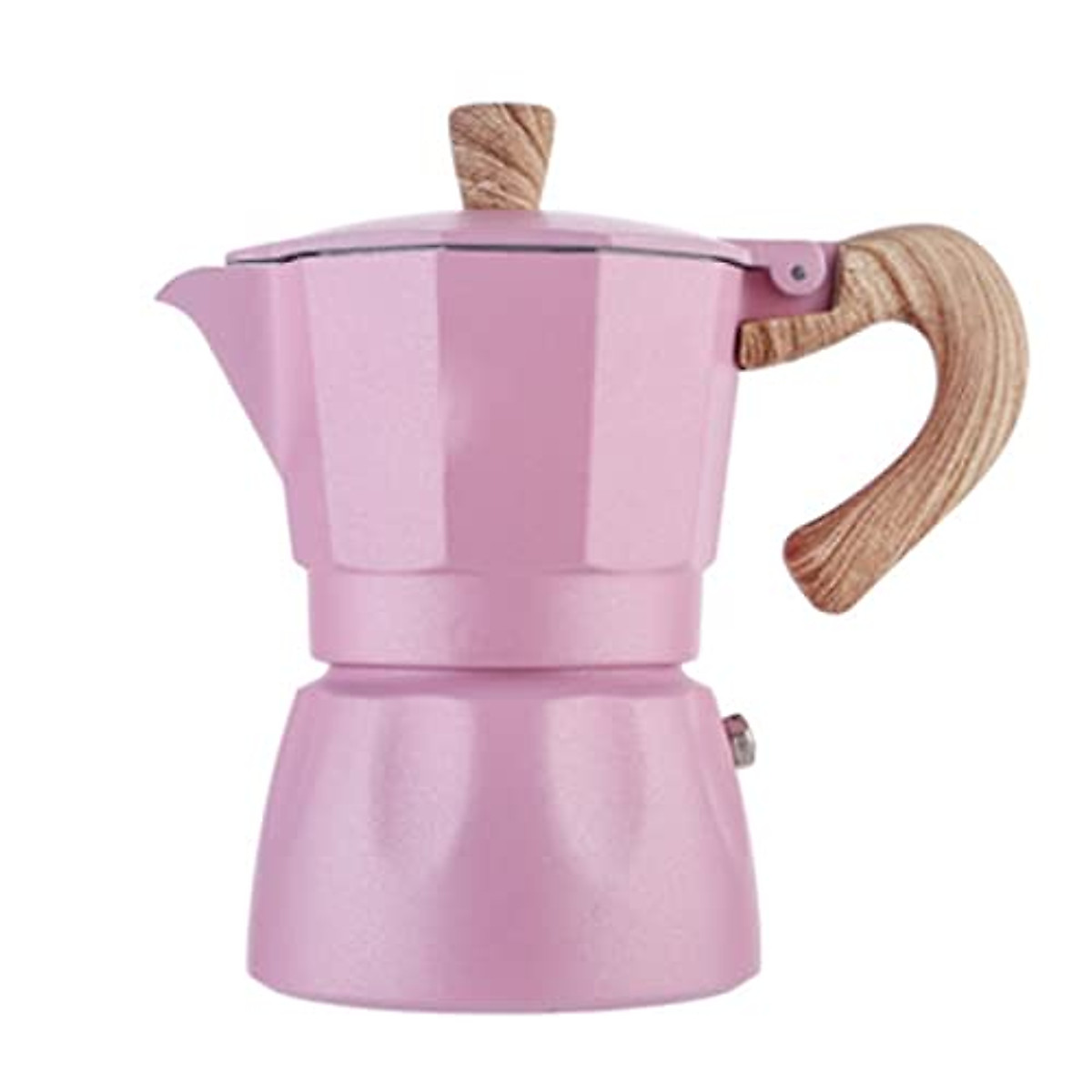 MAXCBD Coffeemaker Pots, Coffee Machine Aluminum Mocha Coffee Percolation Pot Coffee Machine Mocha Pot Coffee Pot (Color : Pink)