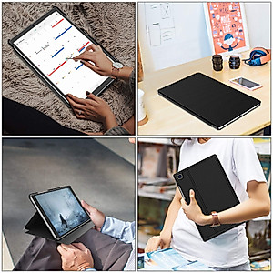 Soke Galaxy Tab A7 10.4 Case 2020, Premium Shock Proof Stand Folio Case,Multi- Viewing Angles, Hard PC Back Cover for Samsung Galaxy Tab A7 10.4 inch Tablet [SM-T500/T505/T507],Black