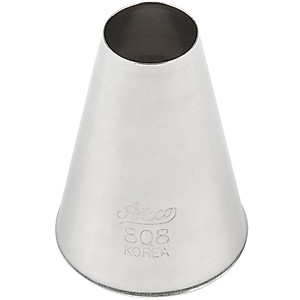 Ateco # 808 - Plain Pastry Tip .63'' Opening Diameter- Stainless Steel