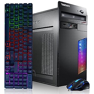 Lenovo Gaming PC Desktop Computer - Intel Quad I5 up to 3.6GHz, GeForce GTX 1660 Super 6G GDDR6, 16GB Memory, 256G SSD + 3TB, RGB Keyboard & Mouse, WiFi & Bluetooth 5.0, DVD, Win 10 Pro (Renewed)