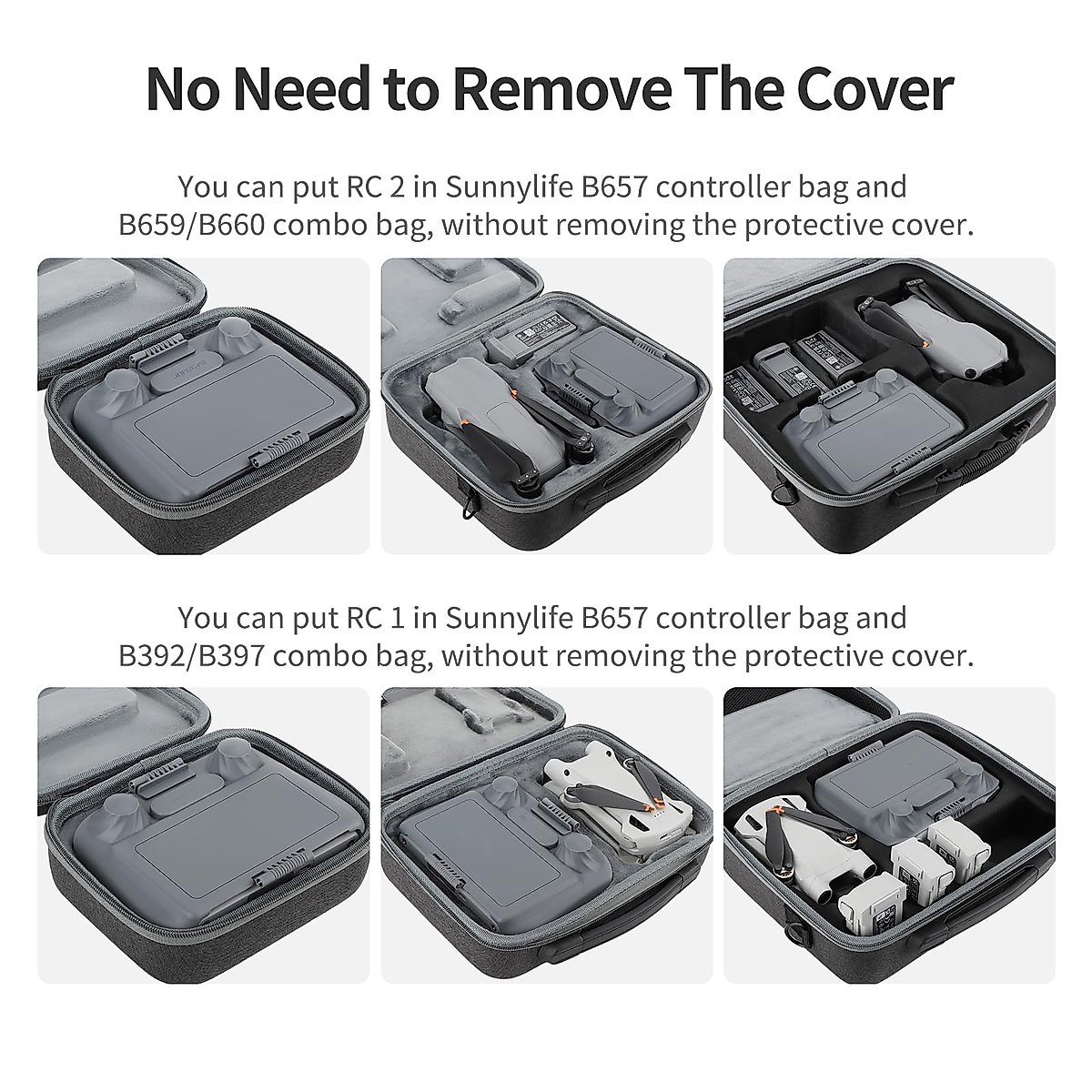 Anbee Upgrade 2-in-1 Protector Cover & Monitor Sun Hood for DJI RC 2 Remote Controller, Compatible with DJI Air 3S / Mini 4 Pro Drone (For DJI RC 2 Controller)