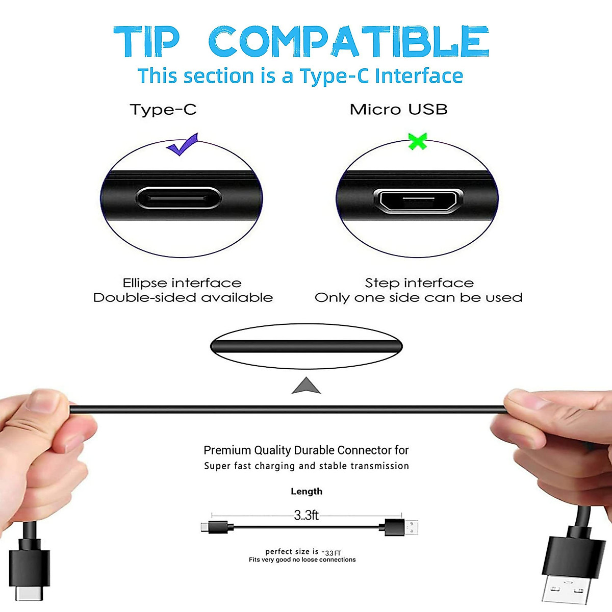 CJP-Geek USB Data SYNC Charger Cable Cord Compatible with LG V20 VS995 H918 LS997 H910 Phone Supply