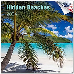 2022 2023 Tropical Beaches Calendar - Islands Monthly Wall Calendar - 12 x 24 Open - Thick No-Bleed Paper - Giftable - Academic Teacher's Planner Calendar Organizing & Planning - Made in USA
