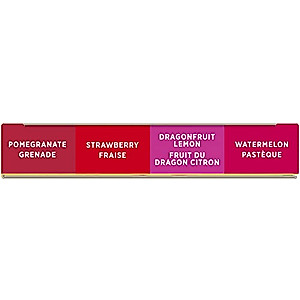 Burt's Bees Bee Mine Lip Balm Gift Set, Strawberry, Dragonfruit Lemon, Pomegranate and Watermelon, 4 Personalized Lip Balms, Pack May Vary