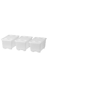 Ikea Box with Lid, Transparent17x10 cm (6 ¾x4") Pack of 3 Piece