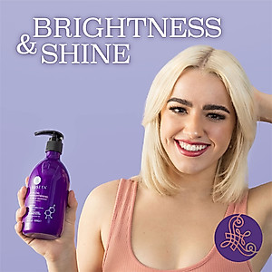 Luseta Purple Shampoo for Women - Blonde, Grey, Color Treated, Curly and Damaged Hair - 16.9oz, Sulfate & Paraben Free
