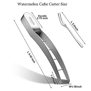 Watermelon Slicer Choxila,Stainless Steel Watermelon Cutter Cool Watermelon Knife Fun Watermelon Cutting Tool with 2PCS Forks
