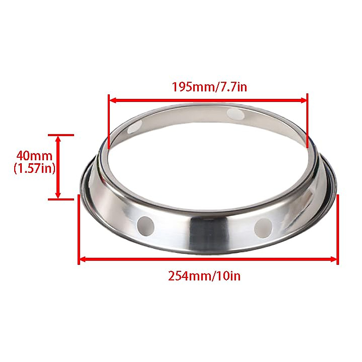 IEUYO Universal Wok Support Ring Wok Rack Wok Stand for Most Woks Kitchens and Restaurants Use Stainless Steel Size large 7.7"-9.8" 1PC