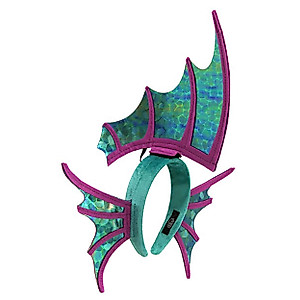 Seahorse Shimmer Sparkle Fin Headband - Velvet Fabric with Felt Wings, Lightweight and Comfortable