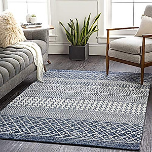 Livabliss Tirian Bohemian Moroccan Area Rug,5' x 7'3",Dark Blue