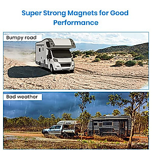 AUTO-VOX Magnetic Wireless Backup Camera Mount for Solar 4 Front/Side Rear View Camera, Easy Hitching of Gooseneck Horse Boat Travel Trailer/Fifth Wheels/RV/Campe Back Up Camera Systems