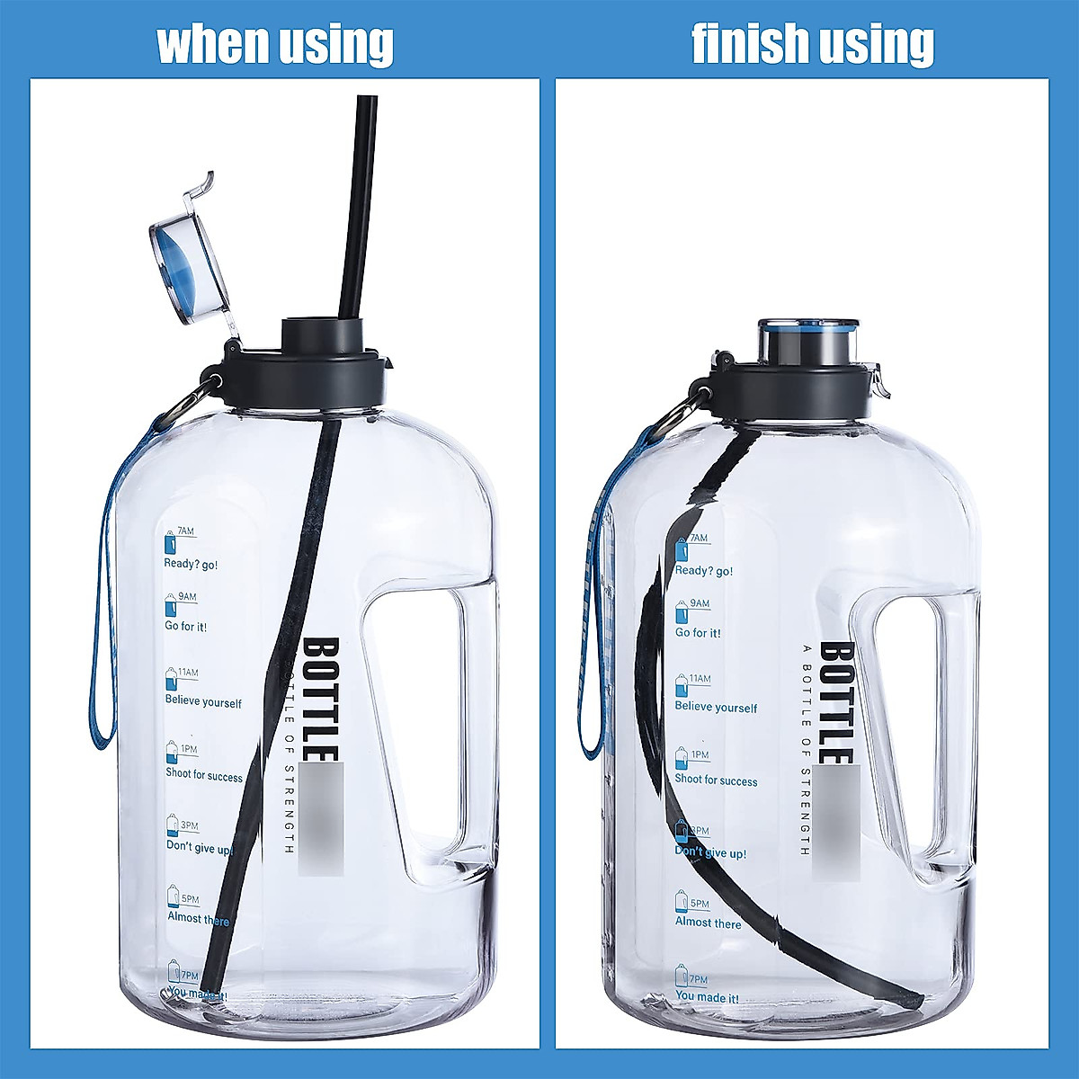 ALINK 15 inch Extra Long Reusable Black Silicone Straws, 4-Pack Flexible Straws for Stanley 40 oz Tumbler, 1 Gallon Water Bottle, Wine Bottle, 128 64 oz Tumbler with Brush