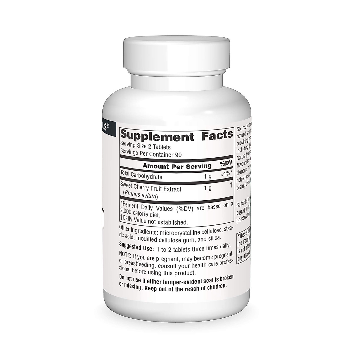 Source Naturals Cherry Fruit Extract, Natural source of flavonoids That act as antioxidants*, 500 mg - 180 Tablets