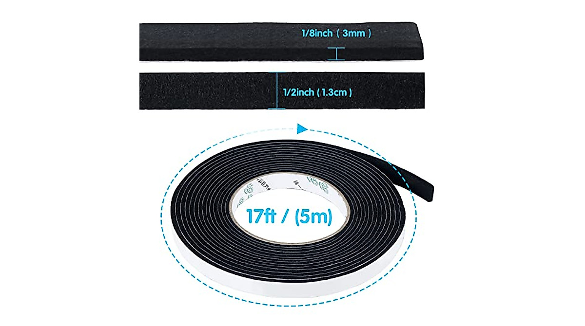 High Temp BBQ Smoker Gasket Seal - 17ft Self Stick Tape