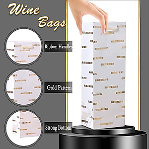 SHIPKEY 12 Pack of Wine Gift Bag, Bags Bulk for Wine Bottles, 13.7” Wine Bottle Bags for Thanksgiving, Halloween, Easter Day, Graduations, Weddings, Christmas, Mother's Day and other Holidays