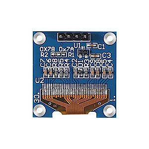 ALMOCN 0.96" OLED Module I2C IIC Serial 12864 128X64 OLED Display Module with SSD 1306 Driver(1PC,Blue)
