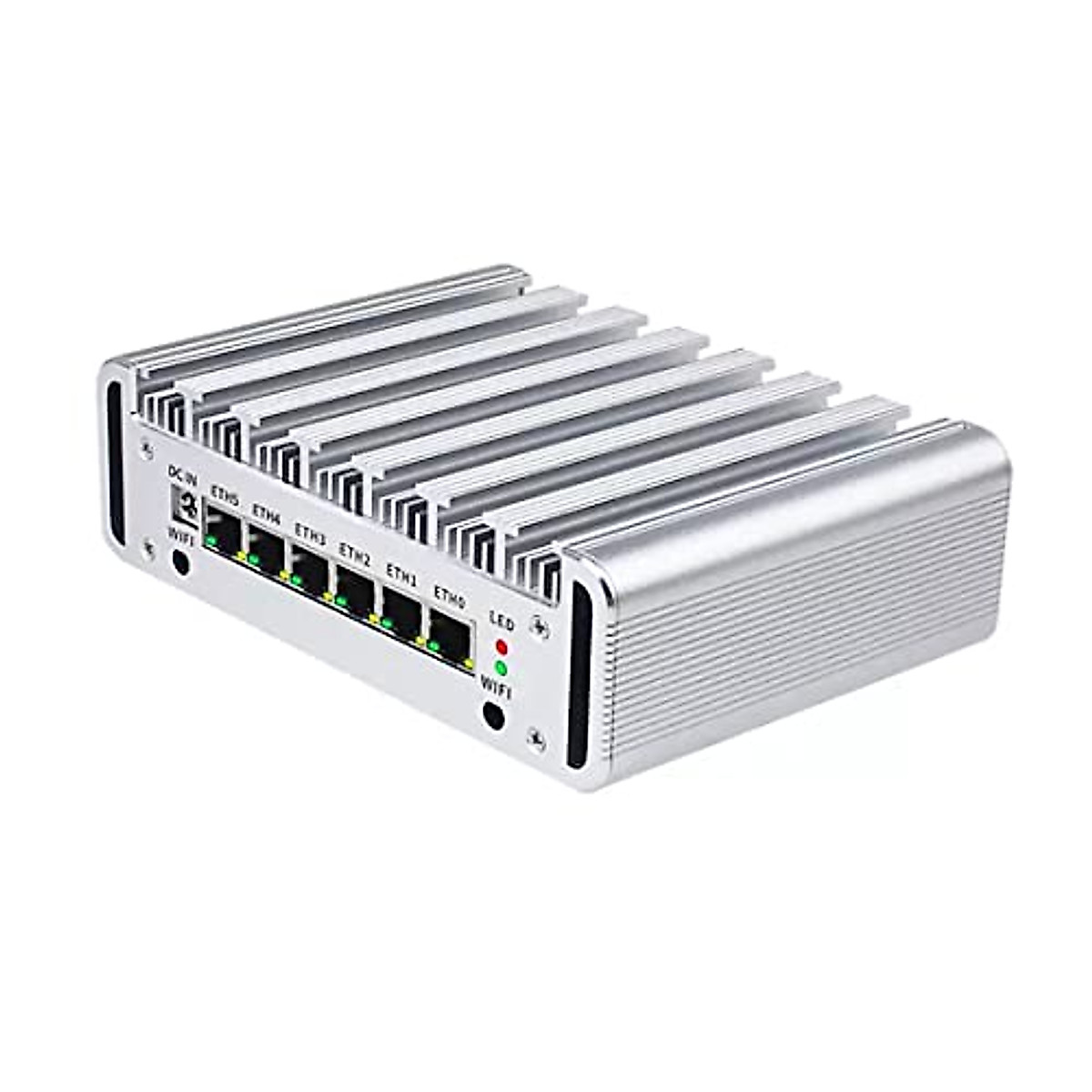 Firewall Appliance Mini PC, OPNsense, Intel Core I7 10510U, 6 x Intel Gigabit LAN, 2xDDR4 RAM, 1xHD, 1xCOM, AES-NI, Fanless Firewall PC, 8GB DDR4 RAM, 128GB SSD