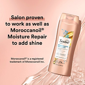 Suave Argan Oil Conditioner, Moroccan Infusion, Shine 3-Pack – Treatment for Dry, Damaged Hair, 12.6 Oz Ea