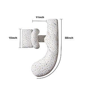 FLARSANTERS Pregnancy Pillows for Pregnant Women, Maternity Pillow with Detachable and Adjustable Pillow Cover - Support for Back, Legs, Belly, Soft Pregnancy Body Sleepling Pillow, Fashion Grey