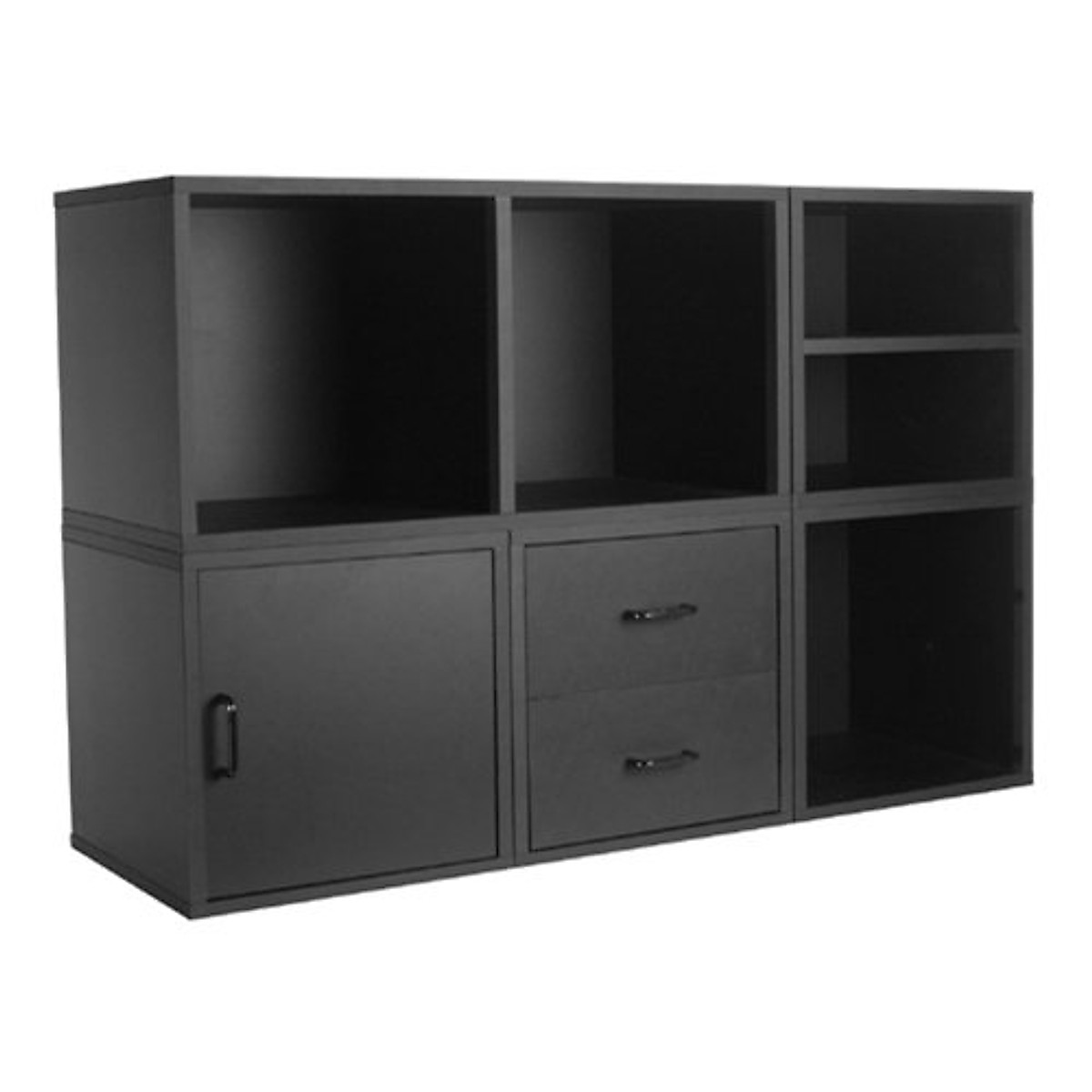 Foremost 340006 Modular 6-in-1 Shelf Cube Storage System, Black