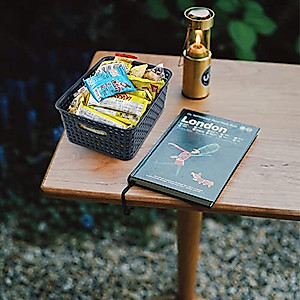 Tstorage Weave Plastic Storage Baskets, Plastic Shelf Basket Bins, 6 Packs