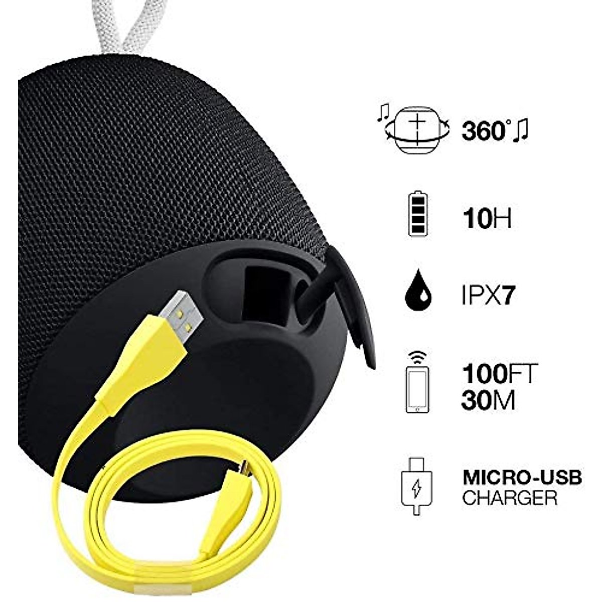 Logitech Ultimate Ears UE WONDERBOOM 2 Bluetooth Speaker - Wireless Boom Box Waterproof with Double-Up Connection (Non Retail Packaging) - (Deep Space)