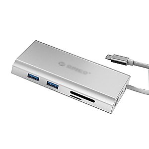 Port Expander USB C Docking Station for USB C Device USB C Hub 8 in 1 with 4K HDMI, VGA, 60W PD, 2 USB 3.0, Ethernet, SD/TF Card Reader USB Splitter