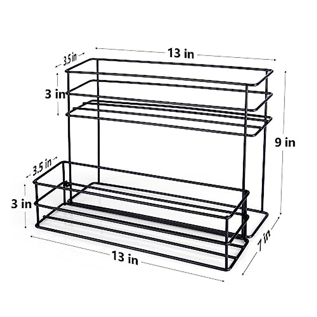 kimilus 8 Bottle Capacity Coffee Syrup Organizer 2 Tier Coffee Syrup Stand Shelf for Coffee Bar Kitchen Small Wine Rack for Bar Family Storage for Syrup Wine Dressing