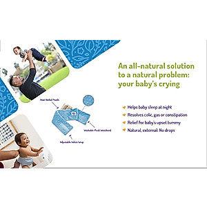 Happi Tummi Colic and Gas Relief for Babies and Infants- Heated Belly Wrap for Newborns - Aromatherapy Wrap for Upset Tummy and Constipation