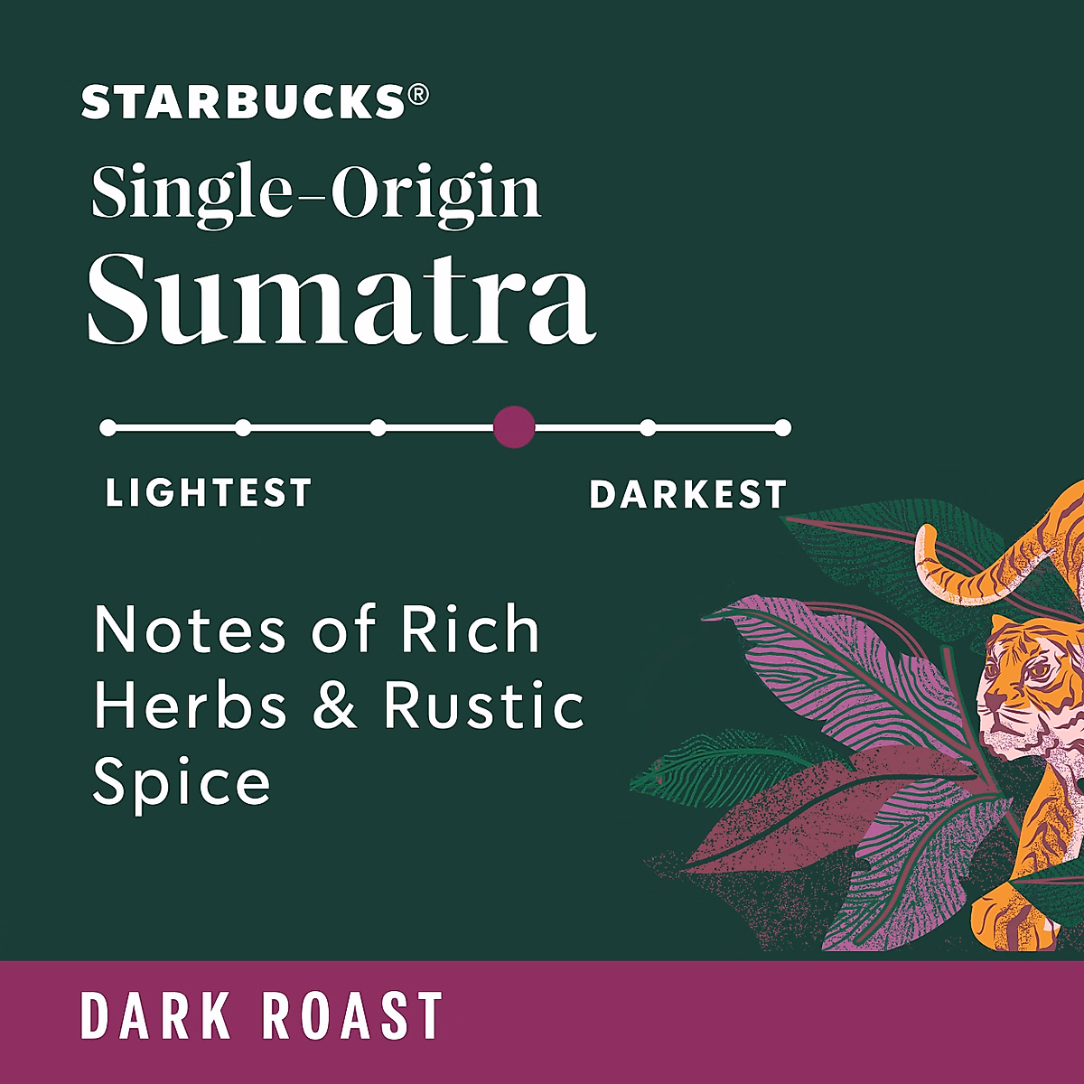 Starbucks K-Cup Coffee Pods, Dark Roast Coffee, Sumatra, 100% Arabica, 1 box (32 pods)