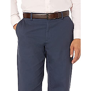 Amazon Essentials Men's Classic-Fit Wrinkle-Resistant Flat-Front Chino Pant (Available in Big & Tall), Navy, 38W x 32L