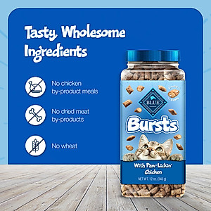 Blue Buffalo Bursts Crunchy & Creamy Cat Treats, Great for Training, Paw-Lickin' Chicken, 5-oz Bag