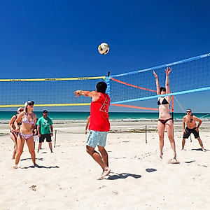 Park & Sun Sports Tri-Ball Volleyball: Portable Outdoor 3-Way Net System, Professional Series