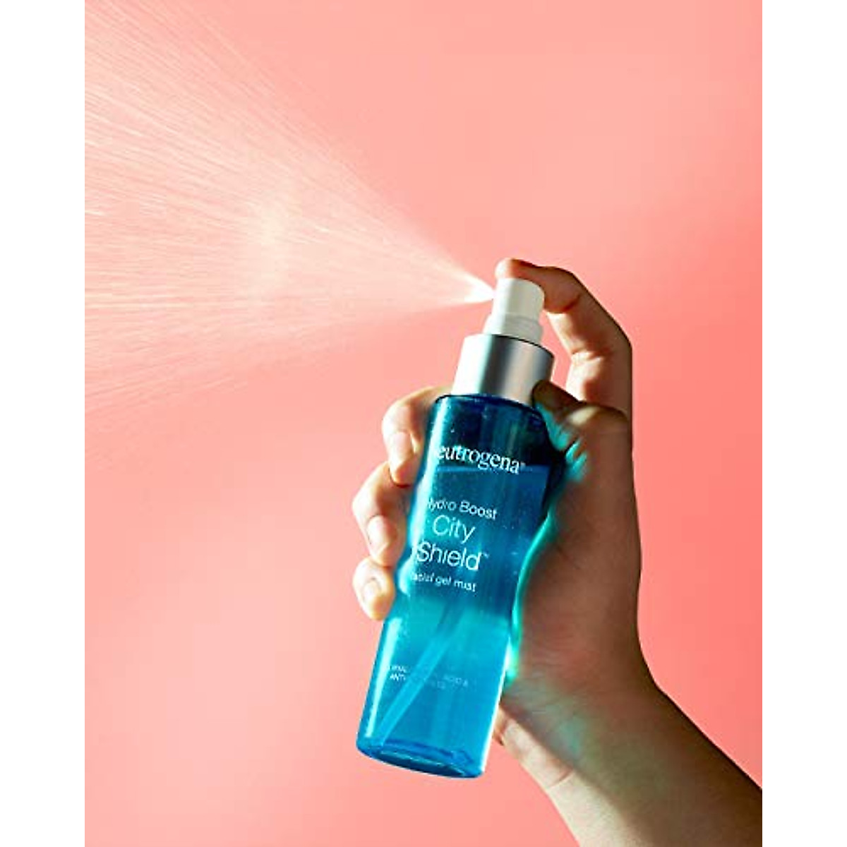 Neutrogena Hydro Boost City Shield Replenishing Facial Mist Gel with Hydrating Hyaluronic Acid and Antioxidants, Non Comedogenic, 3.3 fl. oz