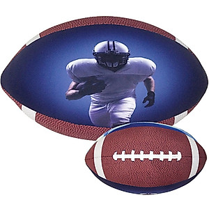 iscream Game On! Photoreal Football Shaped 16" x 12" x 12" Microbead Accent Pillow