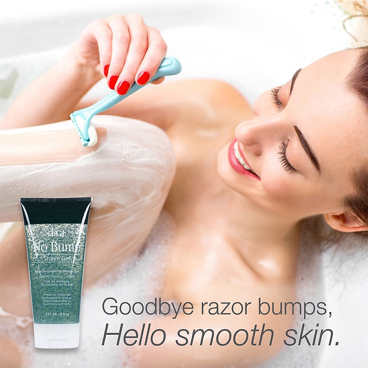 GiGi No Bump Skin Smoothing Shave Gel with Salicylic Acid, and Chamomile Extract, Prevents Ingrown Hairs, Bumps, and Razor Burns, 6 fl oz - 1 Pack