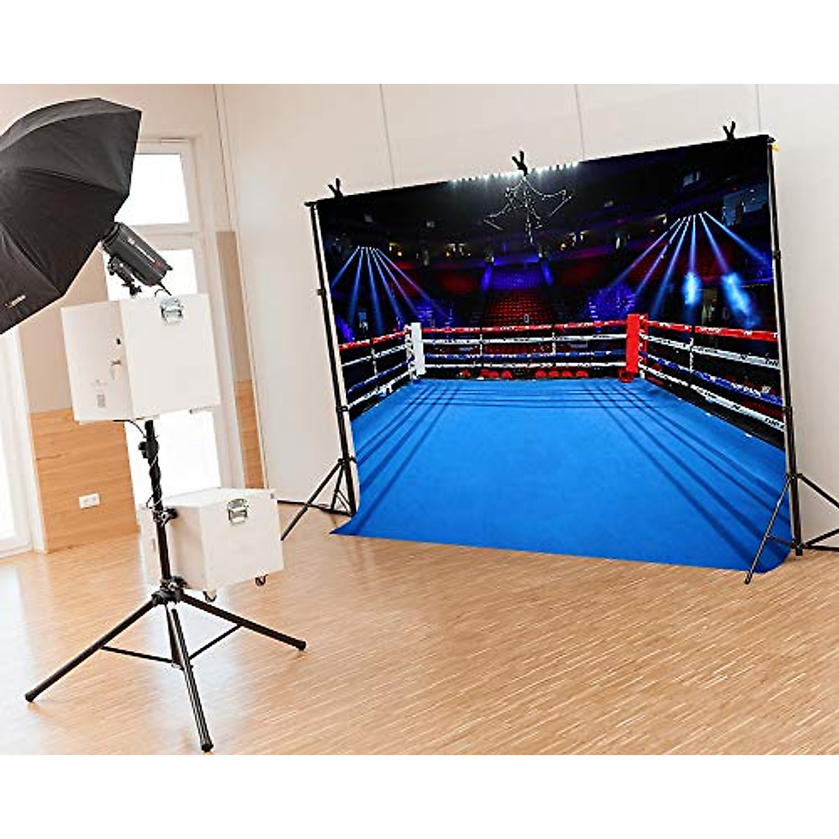 LYLYCTY 7x5ft Photography Backdrops for Boys Birthday Party Boxing Ring Backgrounds Dorm Decorations Backdrop for Men Portrait Backdrops Photo Booth Props BJZYLY6