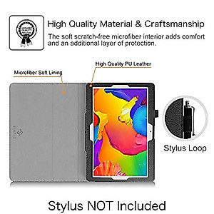 Fintie Case for ZONKO K105 10.1, MEIZE 10, Dragon Touch Notepad K10 / Max10 10.1 Tablet, Premium PU Leather Stand Cover for Lectrus, Victbing, Hoozo, Winsing 10 Android Tablet, Black