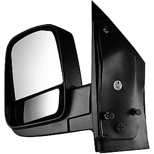 Dependable Direct Driver Side Textured Side View Mirror for 08-14 Chevy Express & GMC Savana 1500, 08-17 Chevy Express 2500 3500, GMC Savana 2500 3500 - with Blind Spot Corner Glass - GM1320395