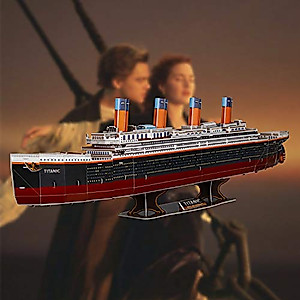 WISESTAR 32.2" L Large Titanic 3D Puzzles Model for Adults and Kids, 116PCS Sinking Cruise Boat Ship Play Model Game Toy Craft Kits, Educational Toy Birthday Gift for Boys Girls