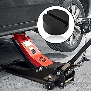 2Pcs Rubber Jack Pads (Slotted Pucks)-Universal Jack Stand Pad Adapter Pinch Weld Side Frame Rail Protector,Frame Rail Protector Puck/Pad Keeps Pinch Weld, Paint and Metal Safe