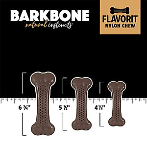 Pet Qwerks Flavorit Wood BarkBone - Fillable Dog Bone for Moderate Chewers - Mint Flavor - 6.75"