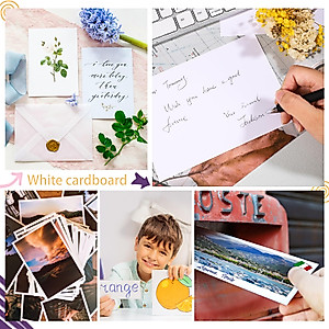 50 Pack 5x7 Cardstock Paper, 80lb White Cardstock Thick Paper Heavyweight Cardstock for Printer, Postcards, Wedding Invitation, Thankyou Cards