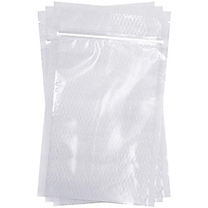 Vac Sealer Bags, 8" x 12" (Quart) Zipper Seal, 50 count