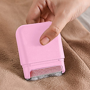 Shan-S Christmas Decor Portable Manual Hair Ball Remover, Clothes Hair Ball Remover Mini Sweater Hair Remover Home Useful Tools Convenient Hairball Office Home Travel Universal Pink