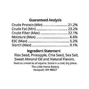 The Little Horse Bakery Flax Snackers Low Sugar, Low Starch Healthy Horse Treats 12 oz.