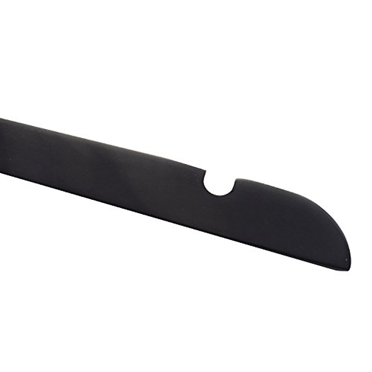 NAHANCO 20817 Wooden Top Hanger, Flat, 17", Rubberized Black Coating (Pack of 100)