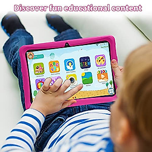 Tablet 10 inch Android 11 Tablet for Kids 2023 Latest Update Processor with3GB+64GB Storage, Dual Cameras, WiFi, Bluetooth, GPS, 512GB Expansion Support, IPS 2.5D (G+G) Full HD Display(Pink)