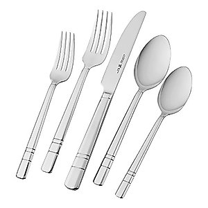 HENCKELS Flatware Set, 65-pc, Clear